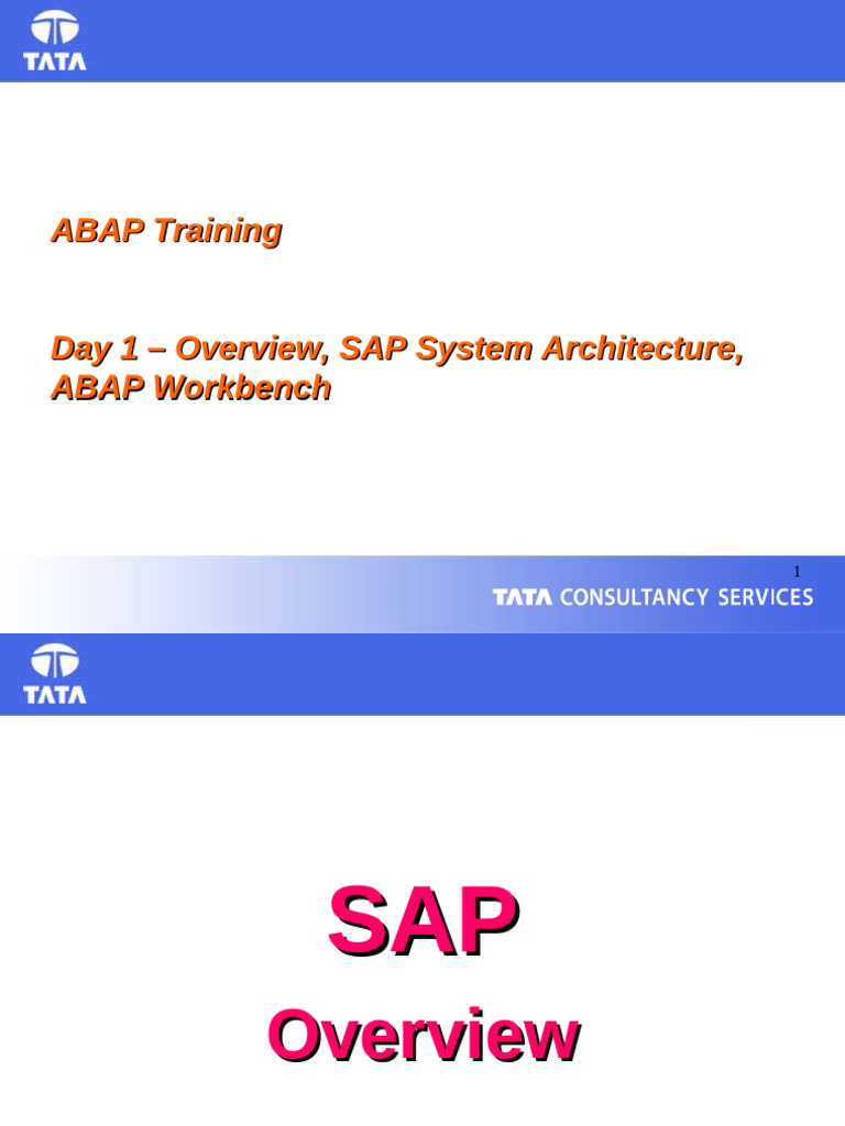 ABAP Training Overview and SAP R/3 Insights | PDF | Databases ...