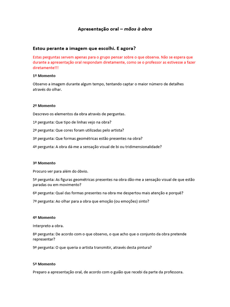 Como Analisar uma Imagem para Apresentação | PDF