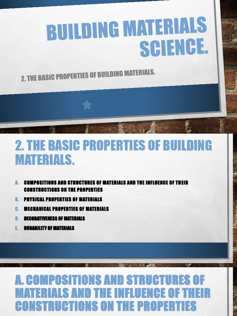 Building Materials Science T2 | PDF | Deformation (Engineering ...