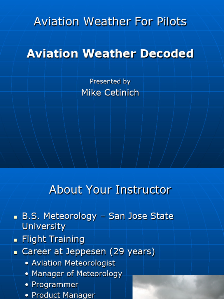 Aviation Weather Insights for Pilots | PDF | National Weather Service ...