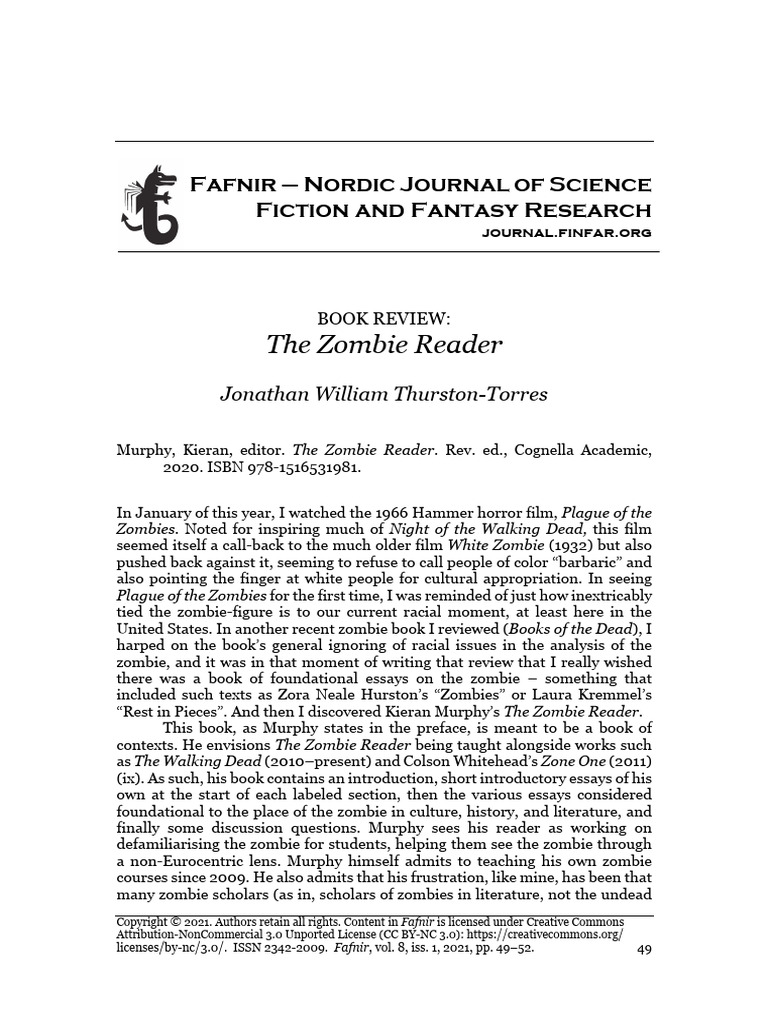 The Zombie Reader: Fafnir - Nordic Journal of Science Fiction and ...