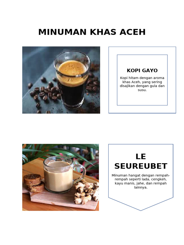 Minuman Khas Aceh: Kopi dan Rempah | PDF
