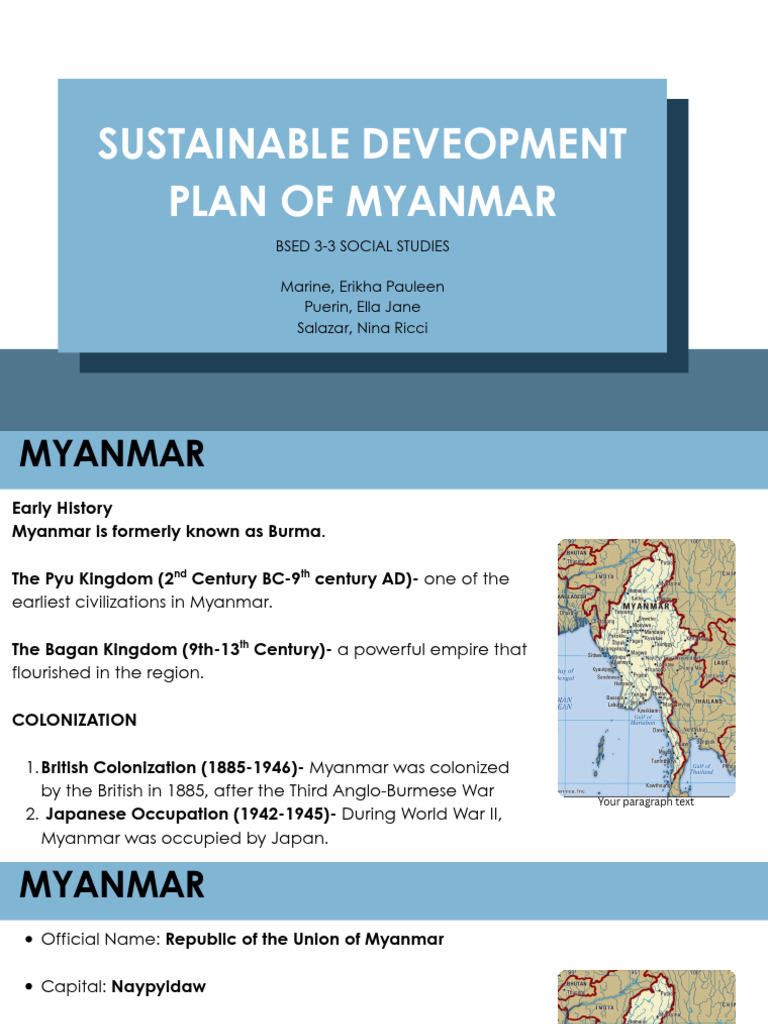 Myanmar Sustainable Development Plan Overview | PDF | Myanmar ...