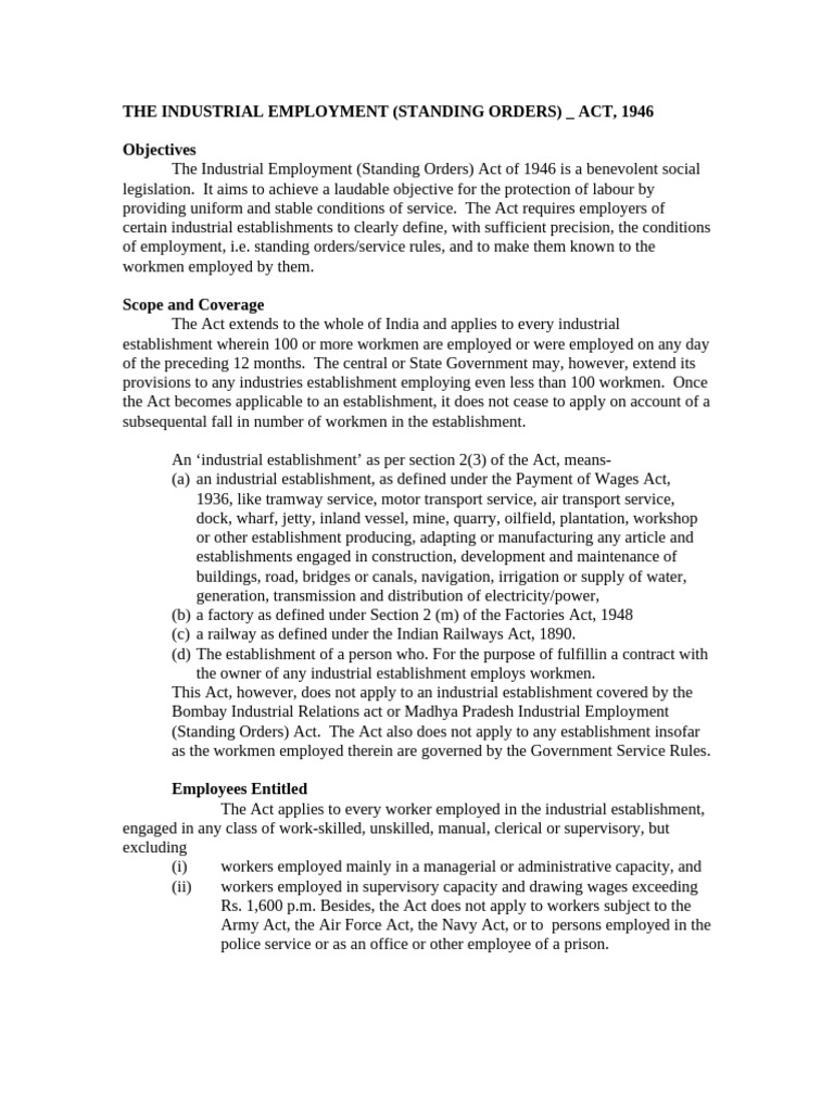 Standing Orders In Industrial Relations32329057