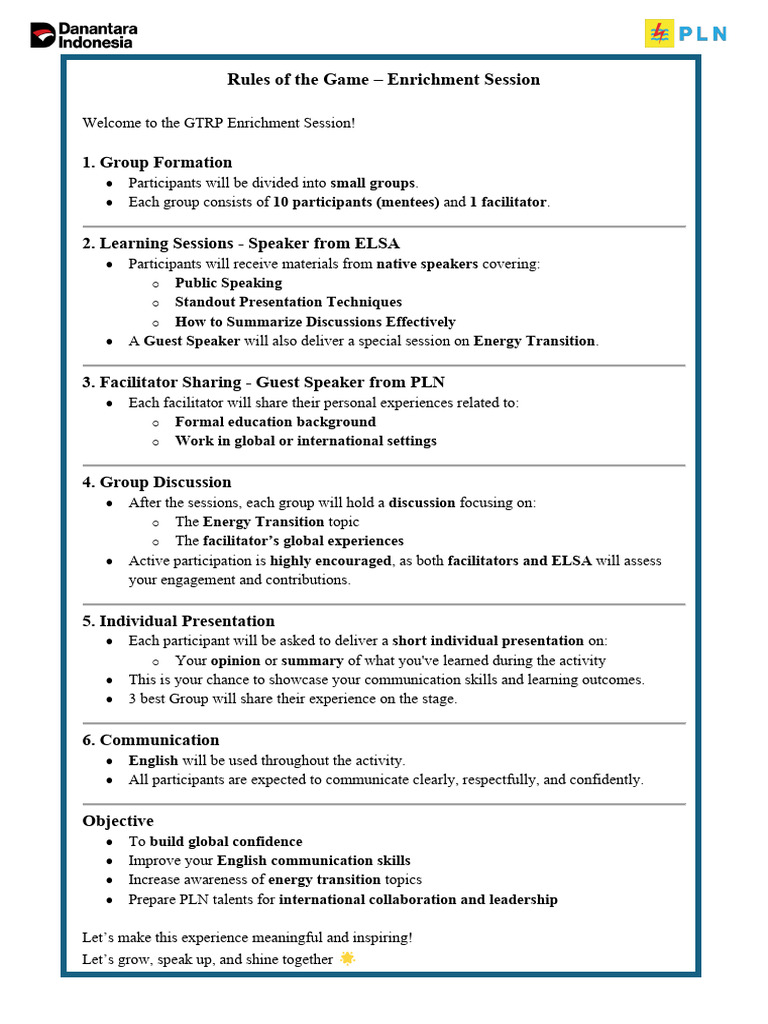 Rules of the Game - GTRP | PDF