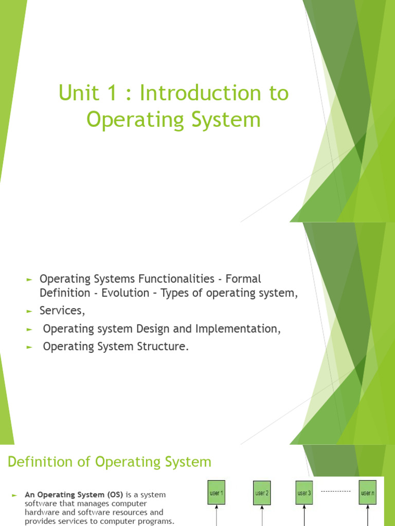 Unit 1 | PDF | Operating System | Kernel (Operating System)