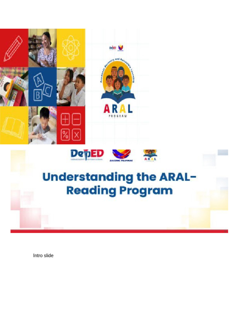 Session 1.B_Understanding the ARAL-Reading_with Notes | PDF | Learning ...