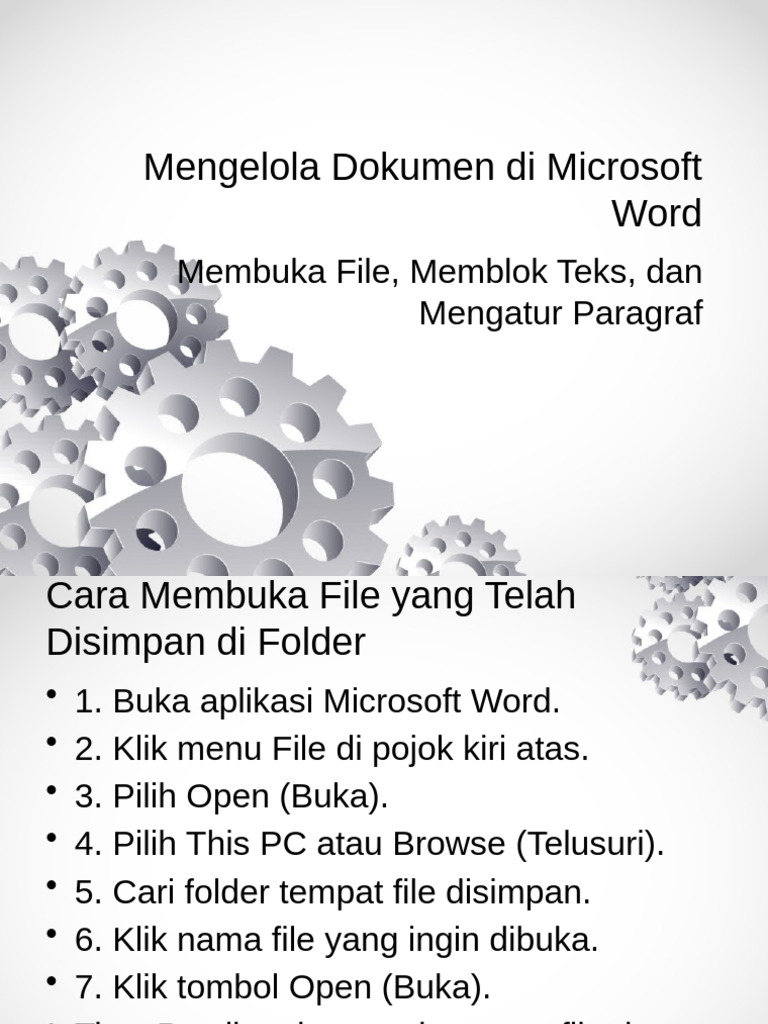 Materi Mengelola Dokumen Word | PDF