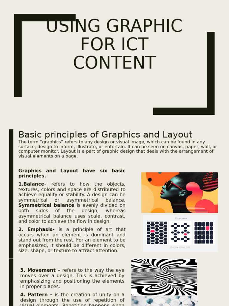 Using Graphic For Ict Content | PDF | Infographics | Graphics