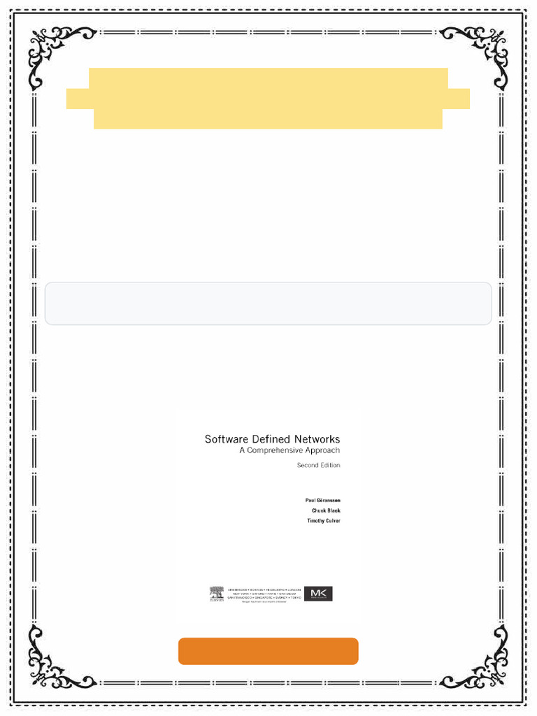 Software Defined Networks A Comprehensive Approach 2nd Edition Paul Göransson eBook fresh ...