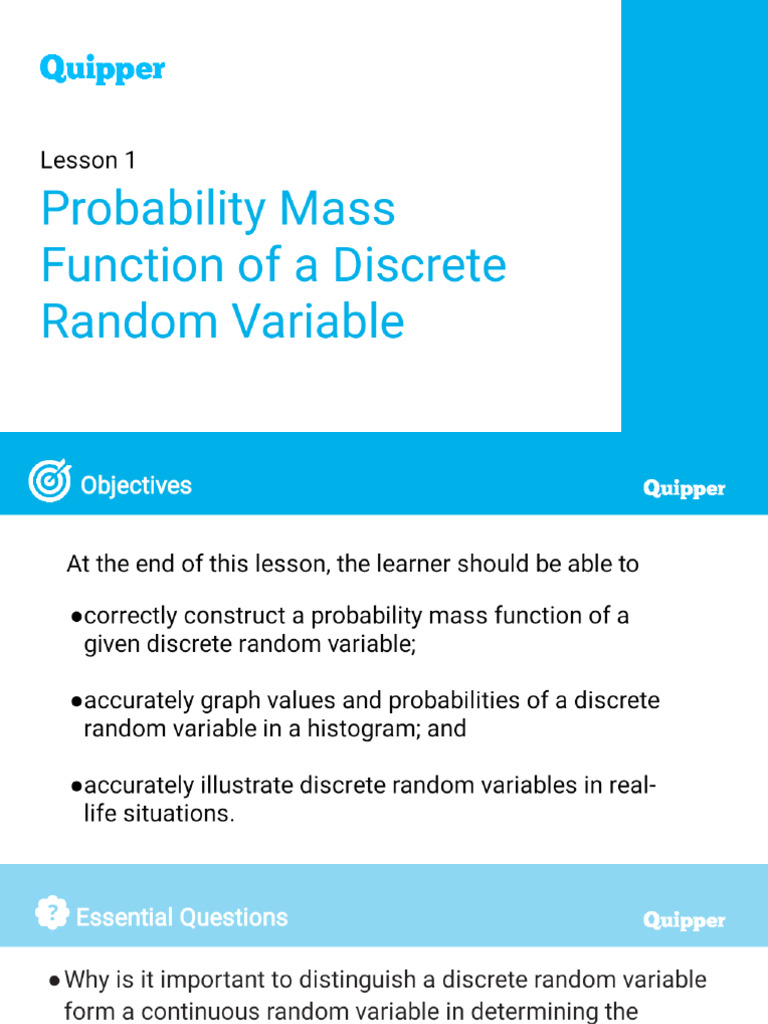 Quipper - Probability Mass Function | PDF