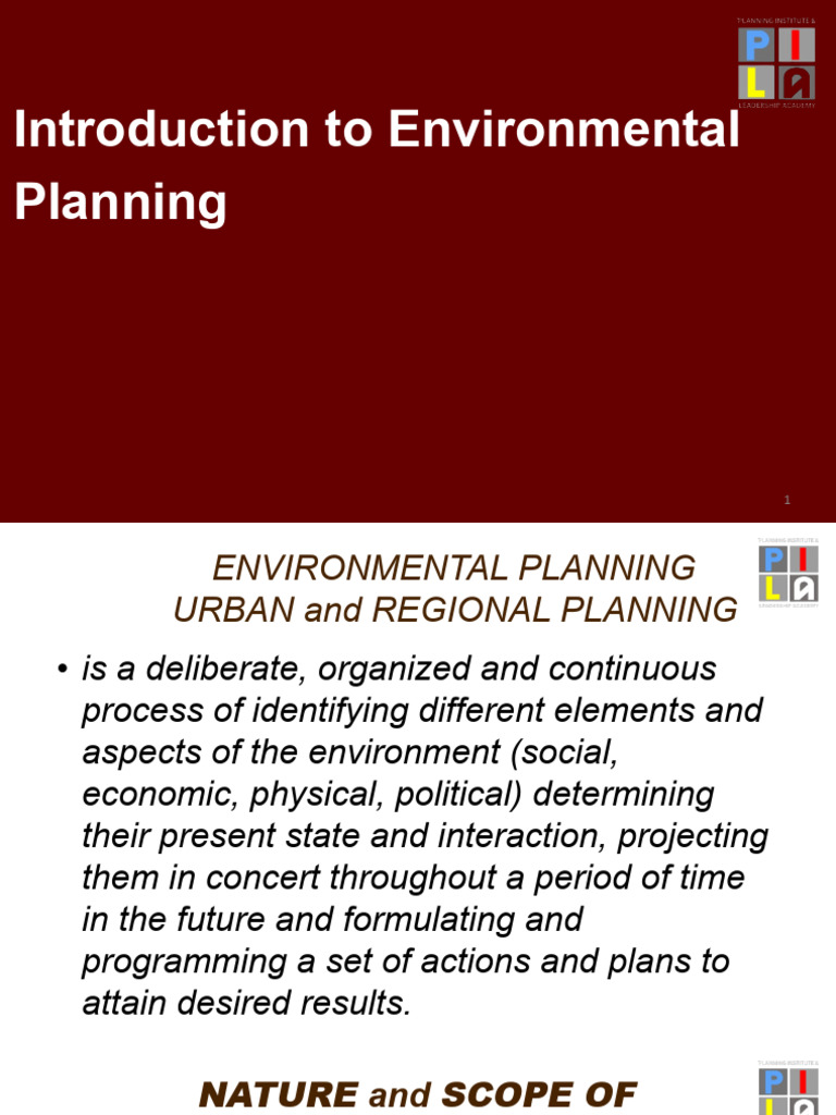 History, Concepts, Theories, & Principles of Environmental Planning ...