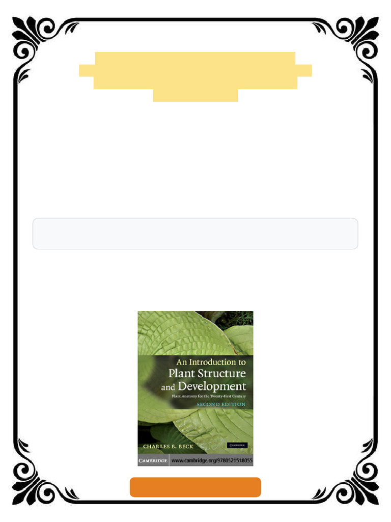 An Introduction To Plant Structure and Development Plant Anatomy For ...
