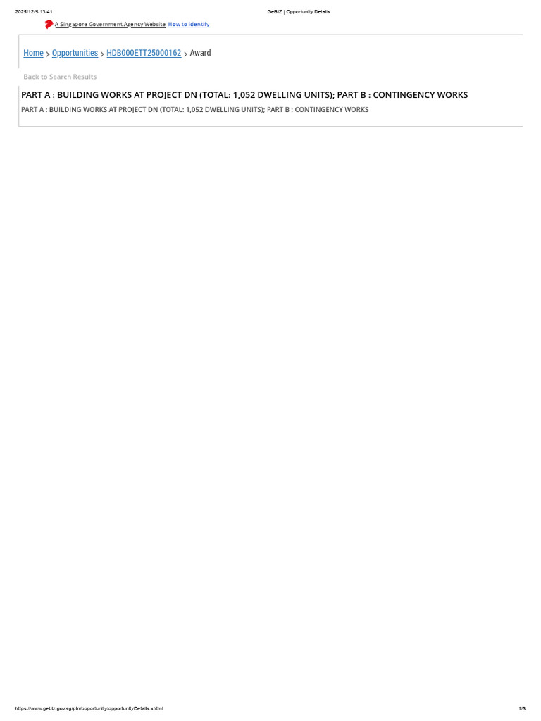 GeBIZ - Opportunity Details-Newcon | PDF