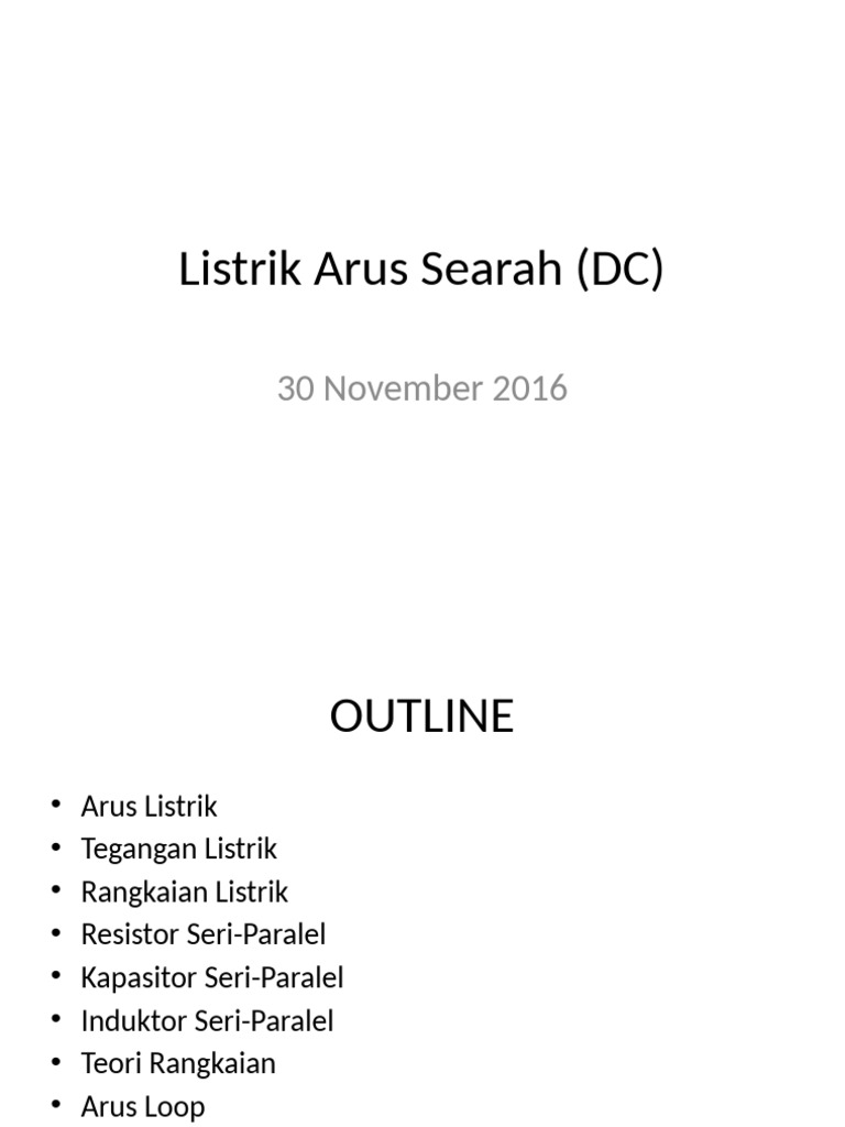 11 Listrik Arus Searah (DC) | PDF