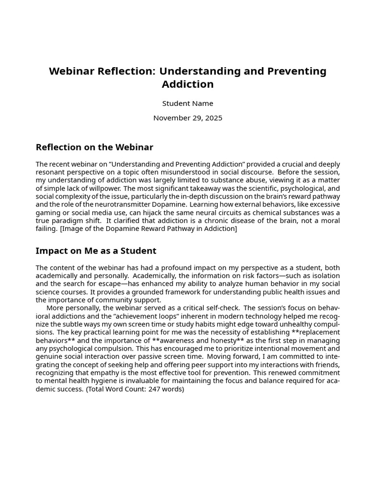 Webinar Reflection Essay | PDF