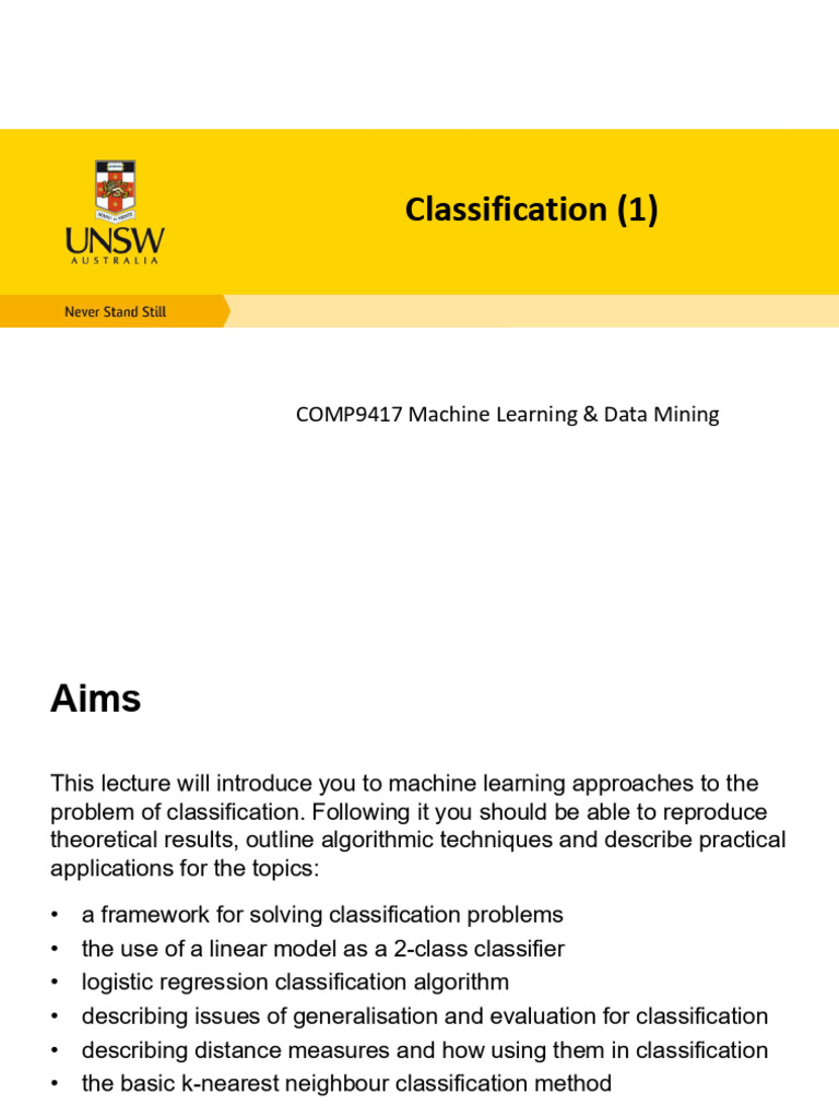 Machine Learning Classification Techniques | PDF | Statistical ...