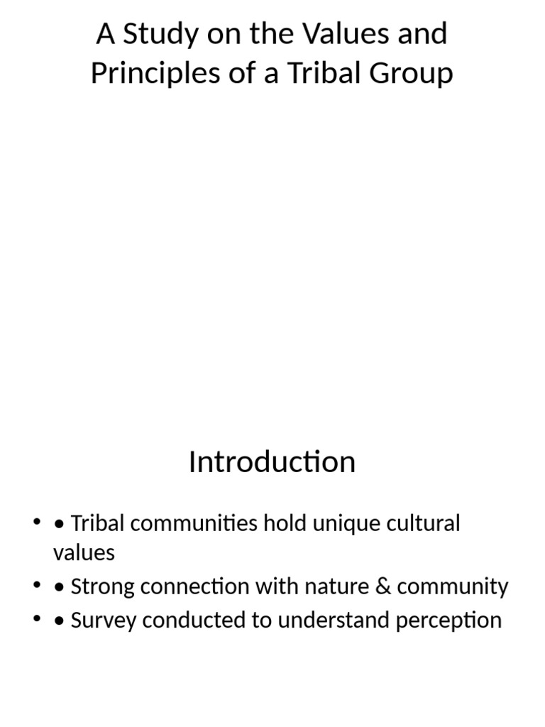 Tribal Values Study Presentation | PDF