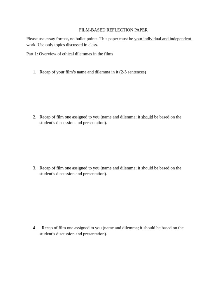 Ethical Dilemmas in Film Analysis | PDF
