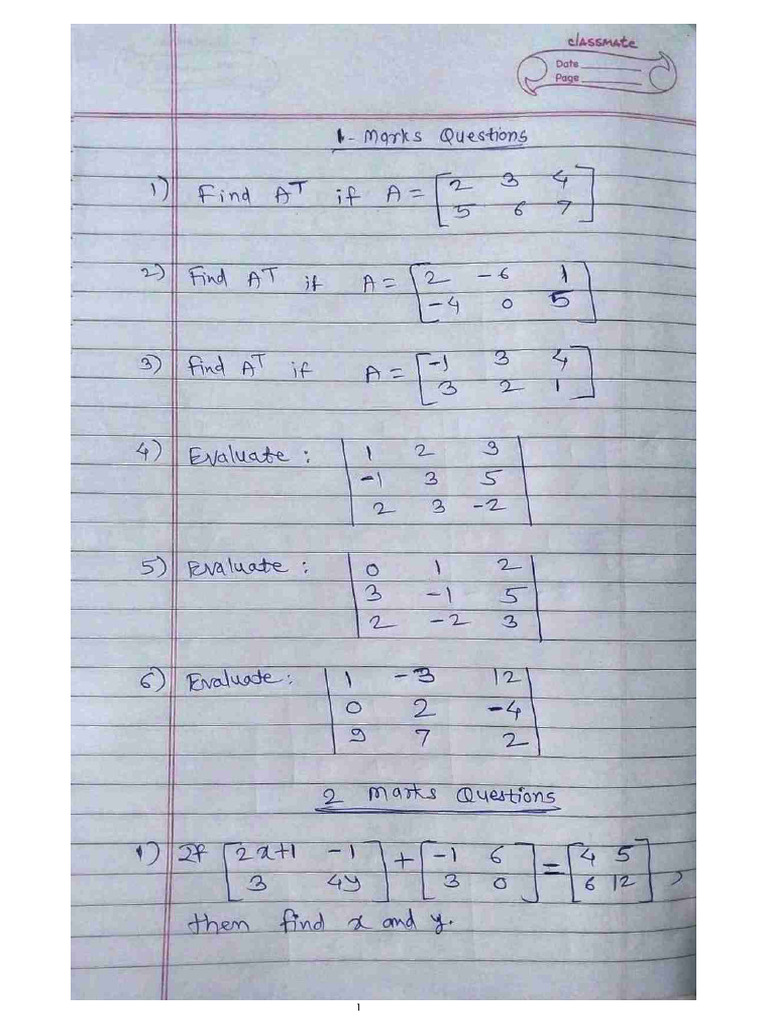 Maths I Question Bank For Practice | PDF