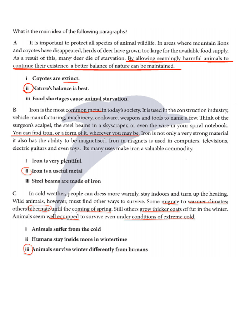 Matching Headings Exercises Guide | PDF