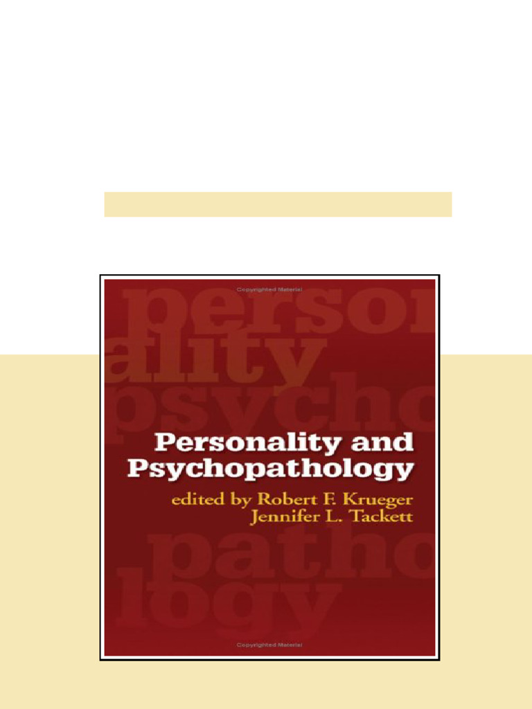 Personality and Psychopathology 1st Edition Robert F. Krueger Phd ...