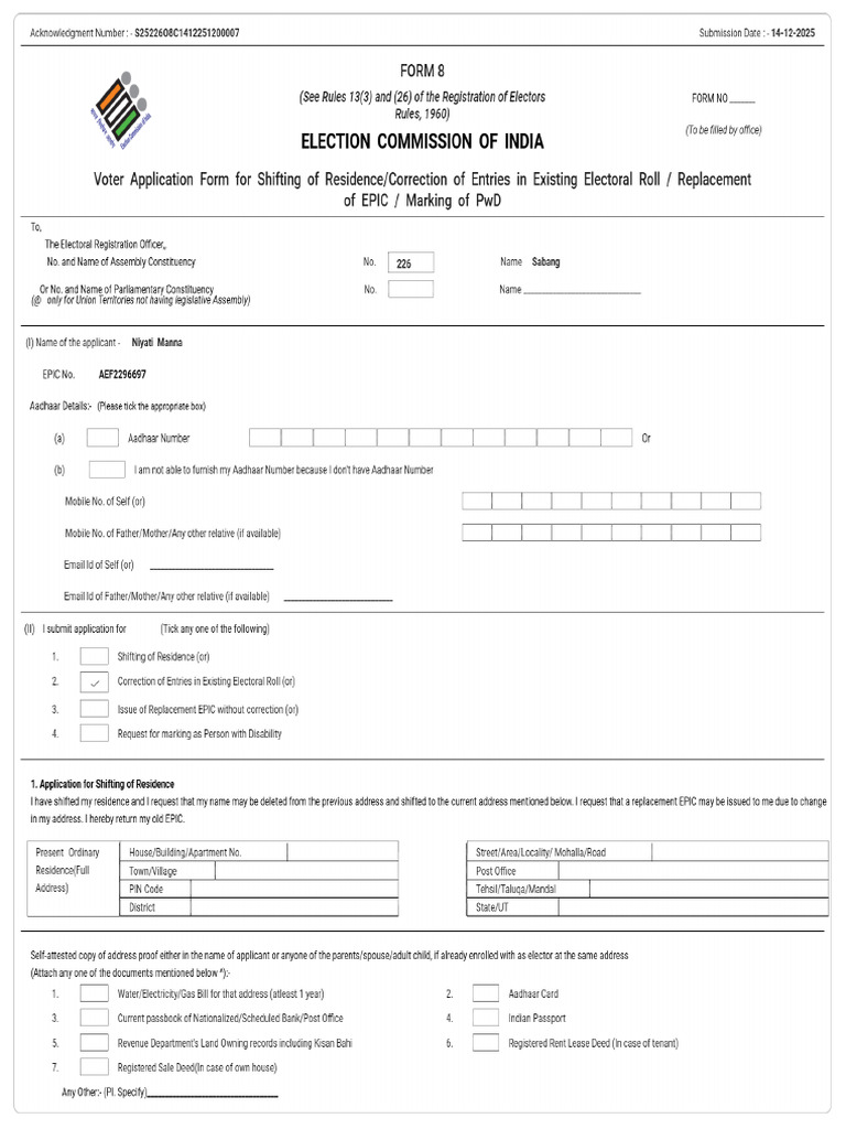 Signed S25 Form 226 S25226O8C1412251200007 Form8S252 | PDF