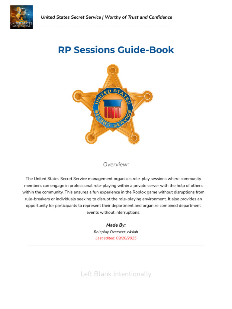 USSS _ RP Sessions | PDF