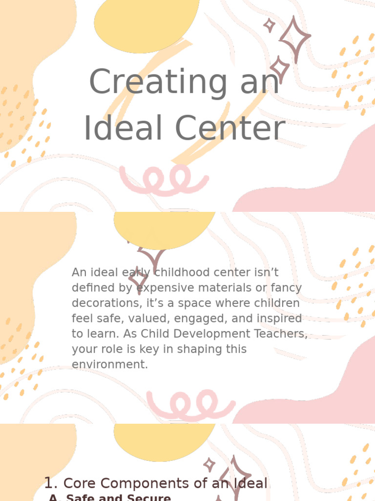 Essentials of an Ideal Early Childhood Center | PDF | Child Development ...