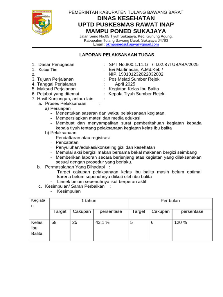 LPT Kelas Ibu Balita | PDF