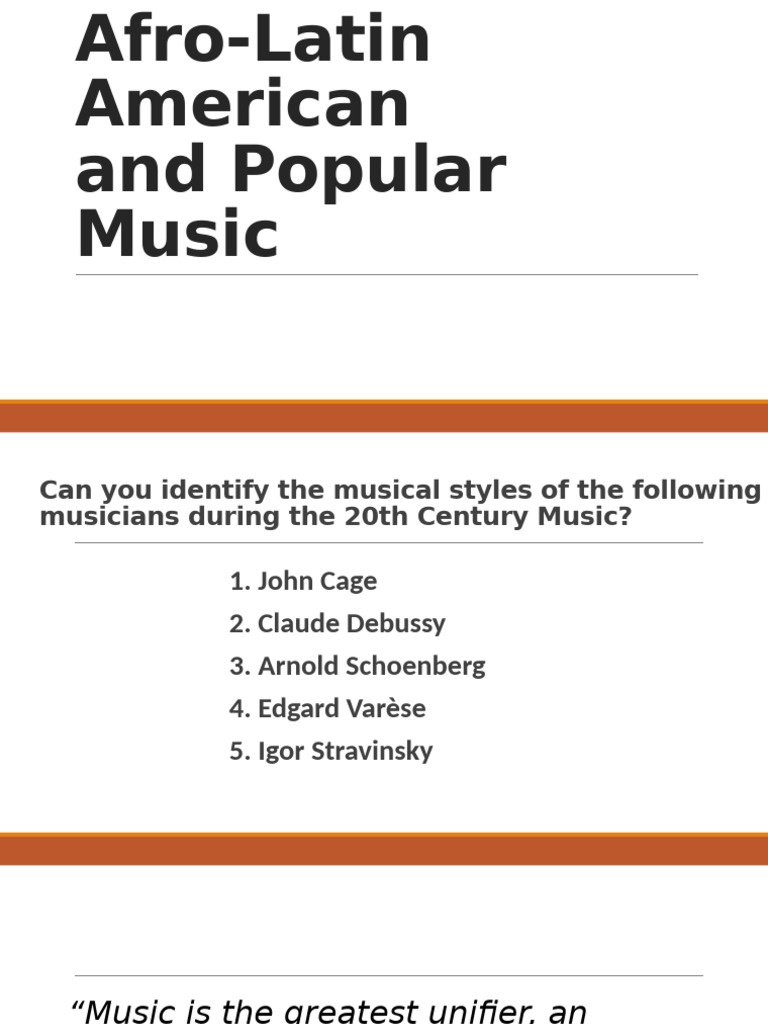 Afro-Latin American Music | PDF | String Instruments | Music Production