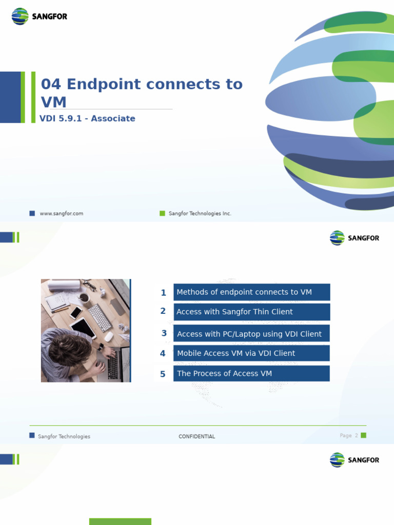 SANGFOR VDI v5.9.1 Associate 2024 04 EndpointsConnecttoVM | PDF ...