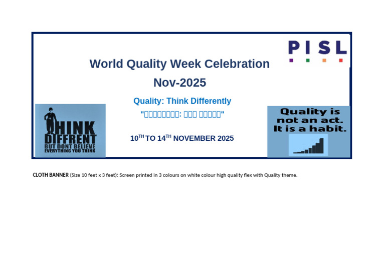 PISL WQD 2025 Banner Updated 2025 | PDF