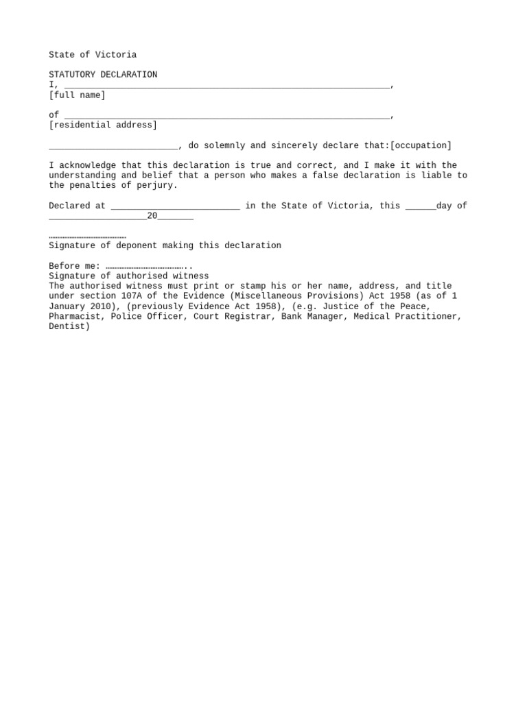 206987513 Statutory Declaration | PDF