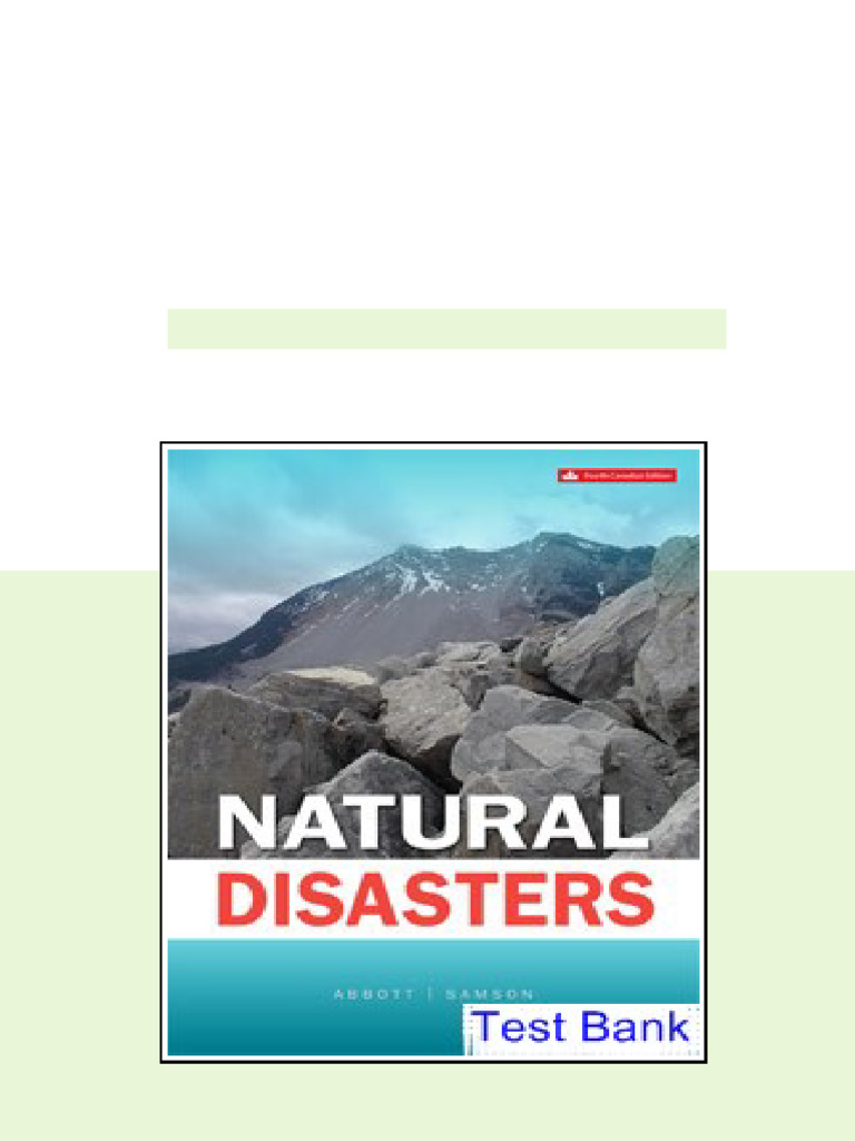 Natural Disasters Canadian 4th Edition Abbott Test Bank - test bank and ...