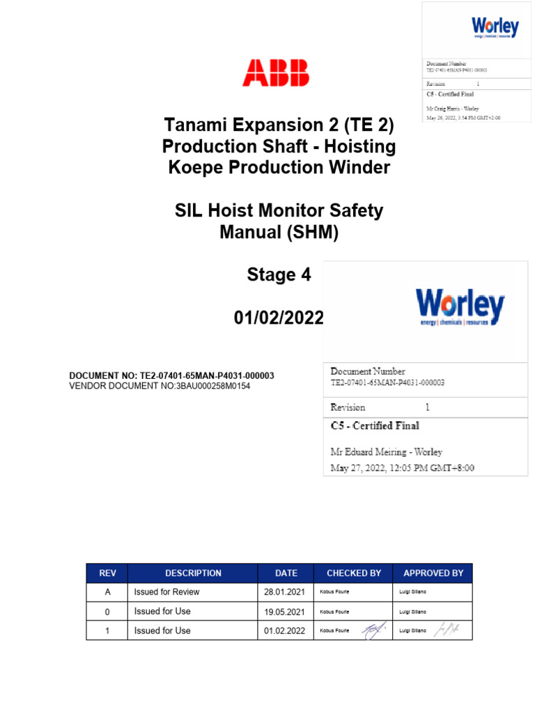 TE2-07401-65MAN-P4031-000003 1 SIL Hoist Monitor Safety Manual (SHM ...