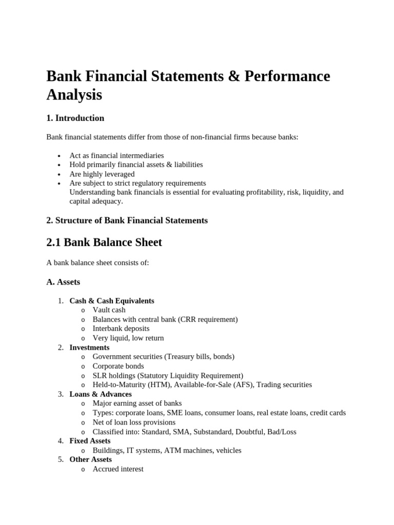 Bank Financial Statements Explained | PDF | Banks | Expense
