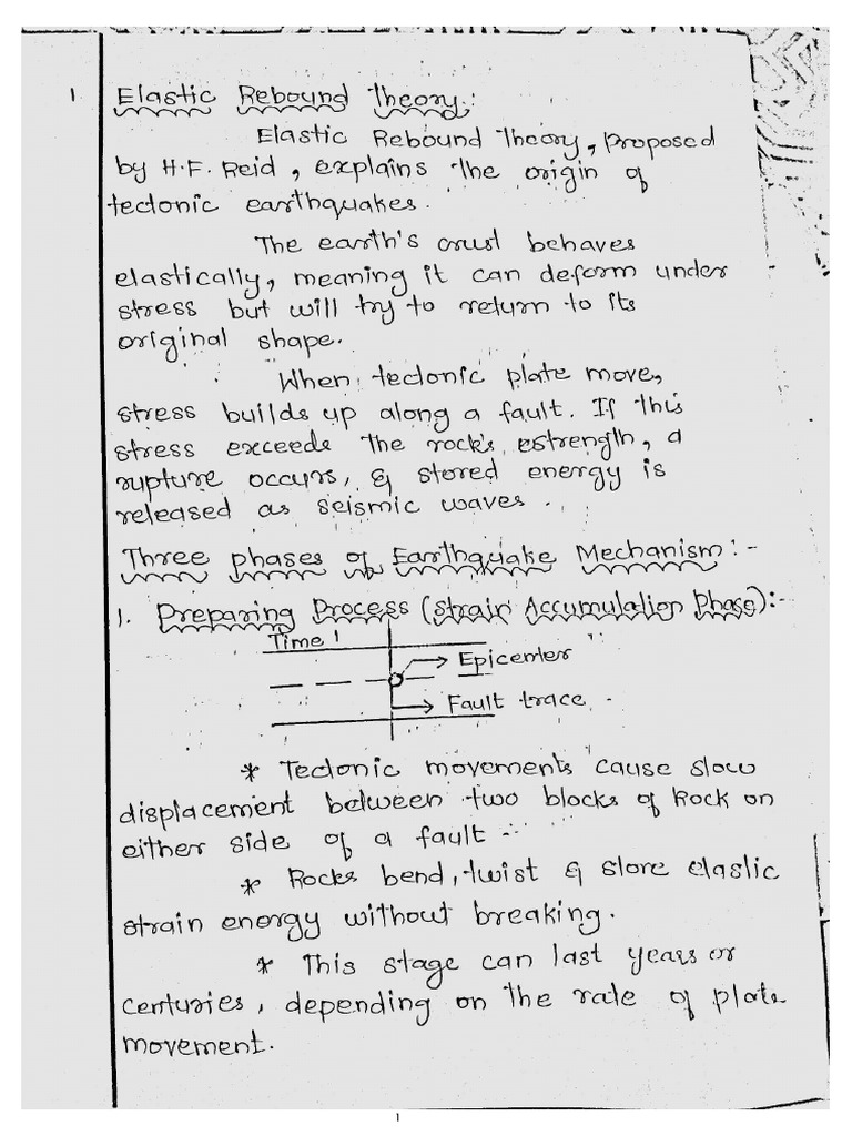 Elastic Rebound Theory-1 | PDF
