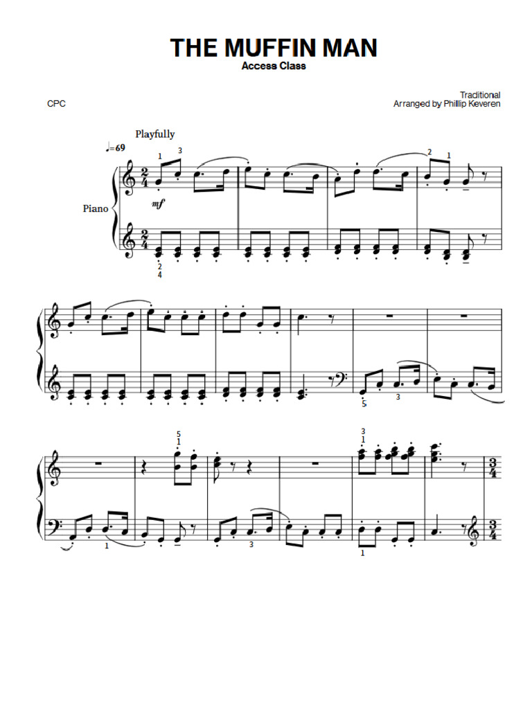 Muffin Man Piano | PDF