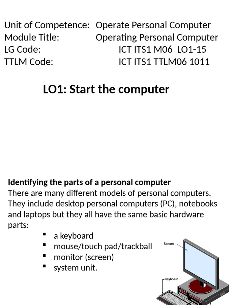 02 Operate Personal Computer1 | PDF | Window (Computing) | Computer File