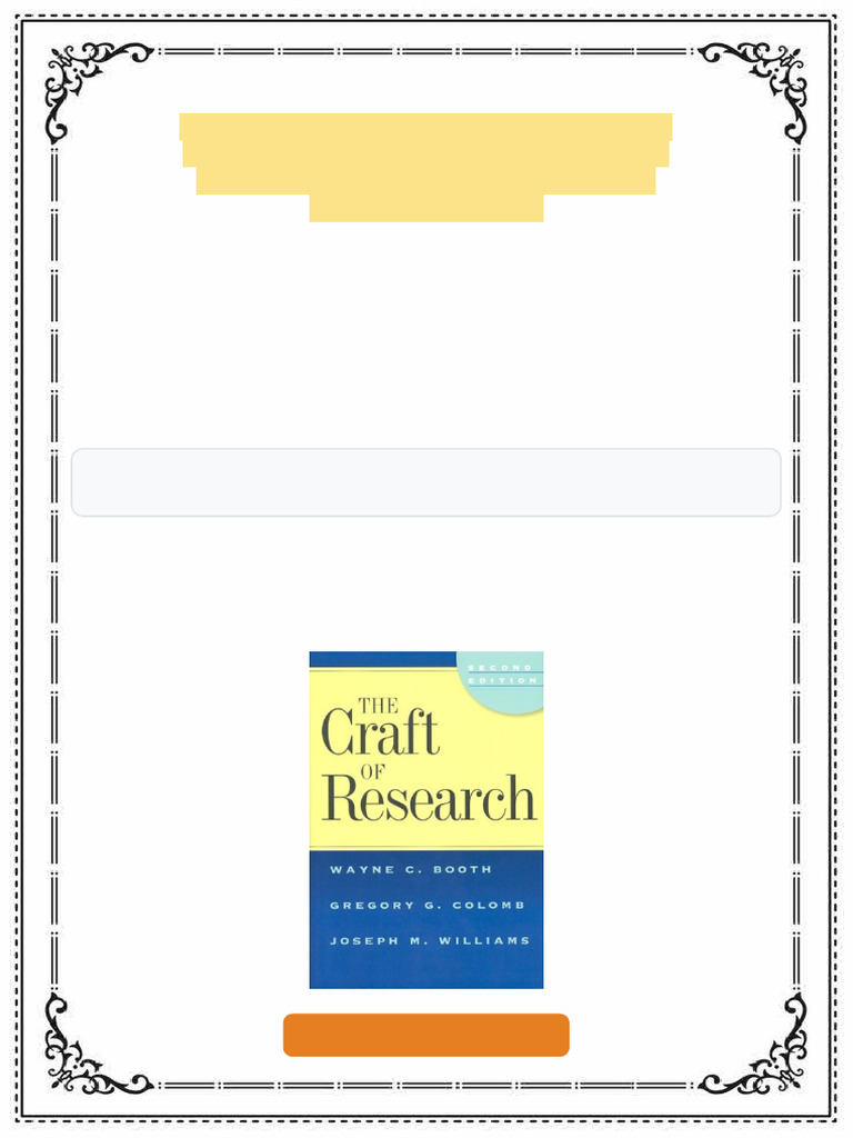 The Craft of Research 2nd edition Chicago Guides to Writing Editing and ...