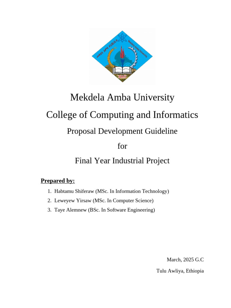 Final Year Project Proposal Guidelines | PDF | Computing | Information ...