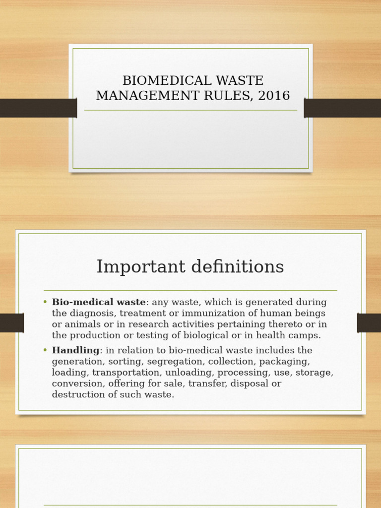 Bmw Act 2016 | PDF | Waste | Waste Management