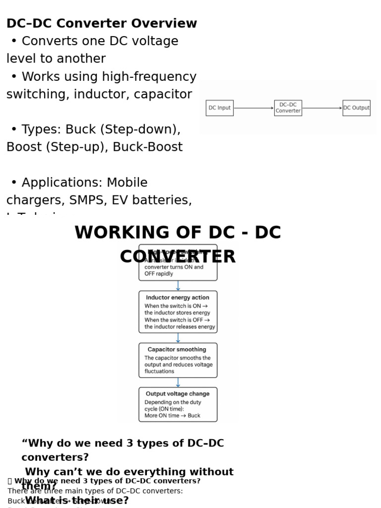 DC-DC Converter Types and Functions | PDF | Direct Current | Power ...