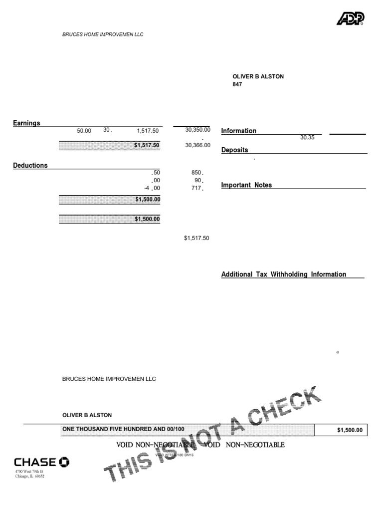 Pay Statement for Nov 3, 2025 Oliver Alston | PDF | Payroll Tax | Taxes