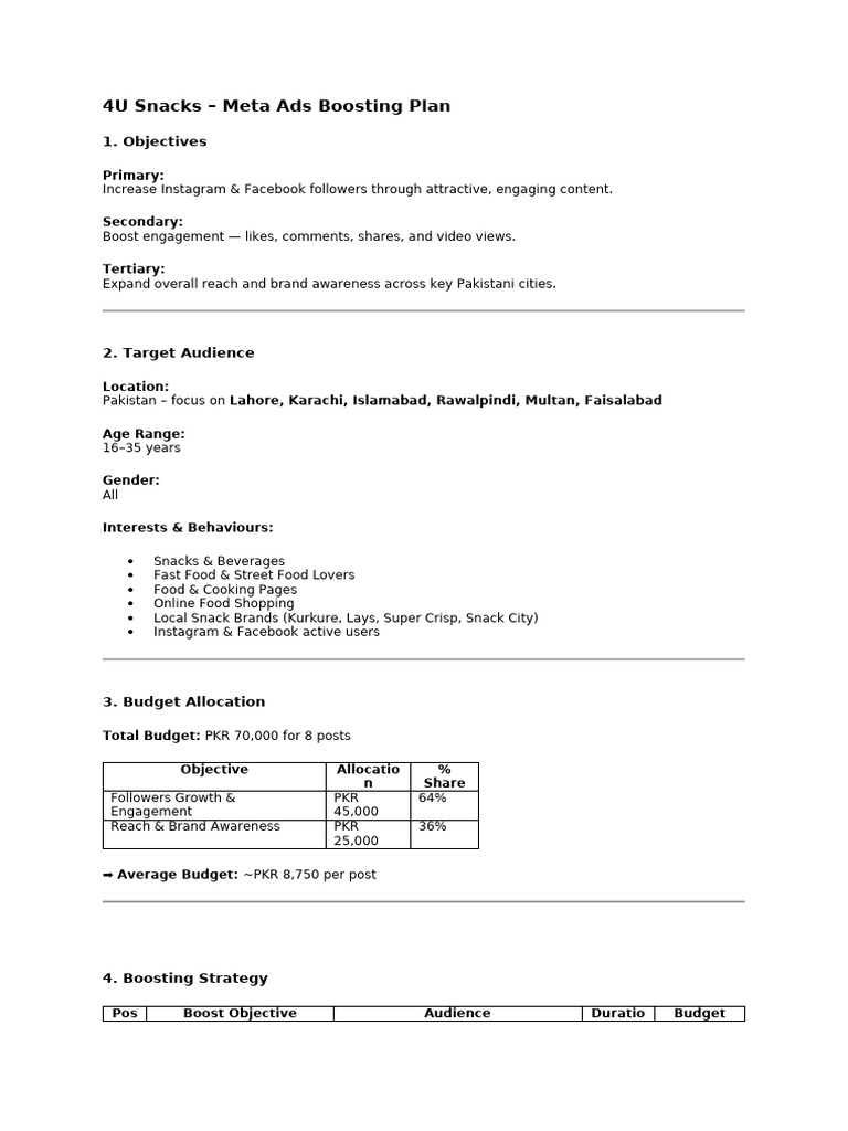 4U Boosting Plan | PDF | Promotion And Marketing Communications | Marketing