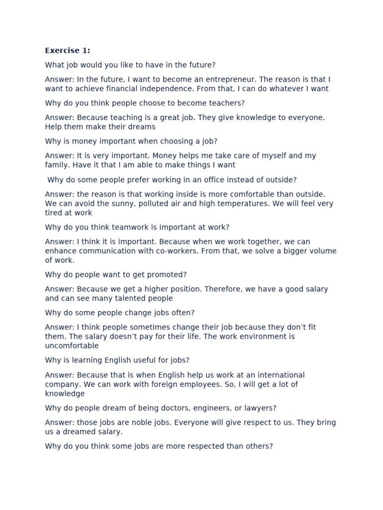 English Exercise | PDF