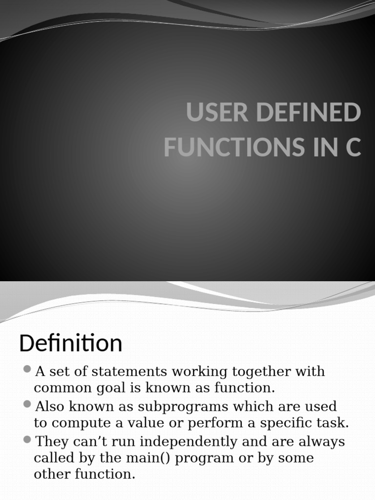 User Defined Functions | PDF | Parameter (Computer Programming) | Computing