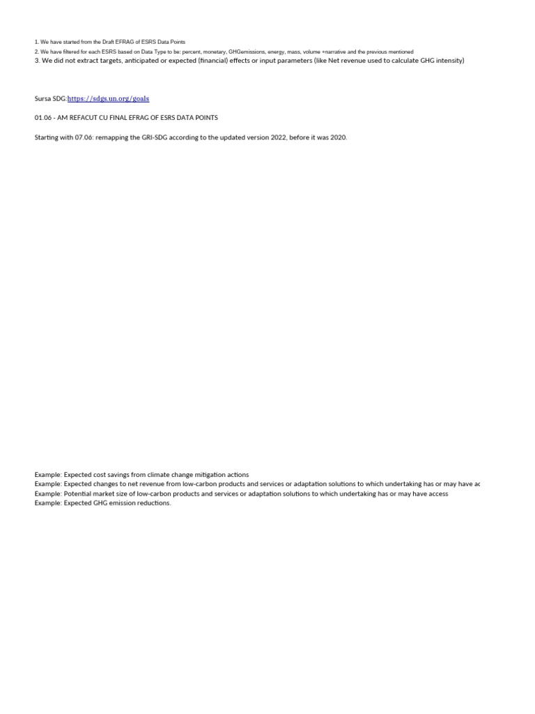 Mapping Esrs Gri SDG v.2 | PDF | Sustainability | Sustainable Development