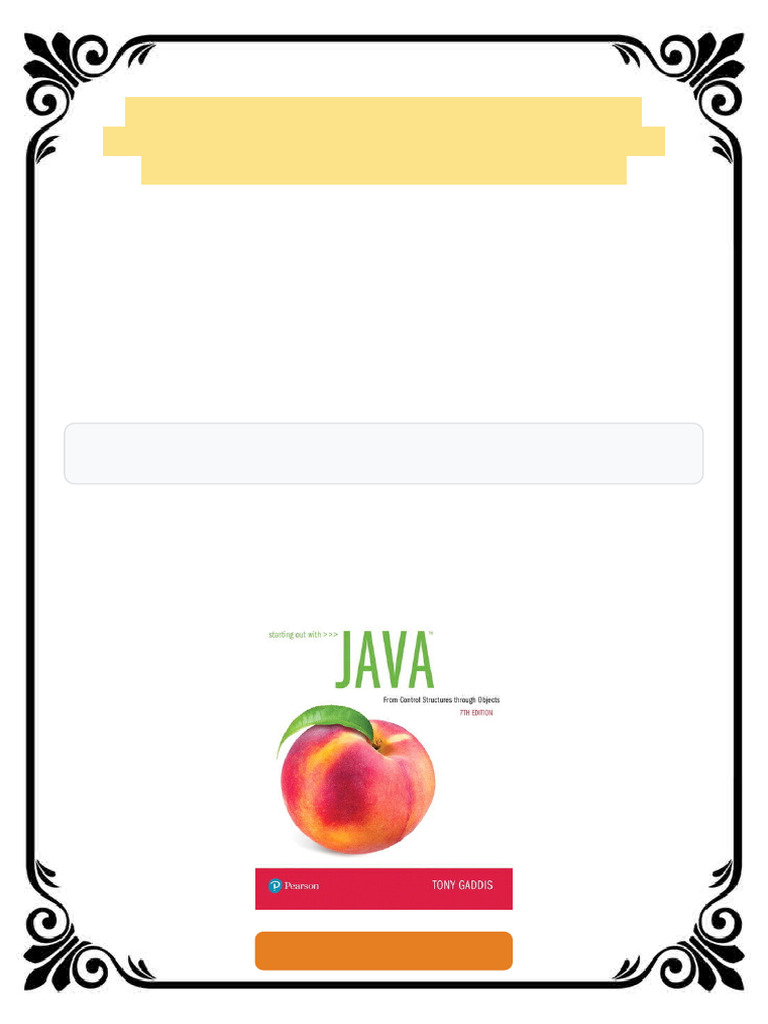 Starting Out with Java From control structures through Objects 7th ...